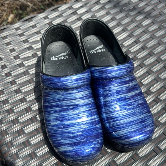 Dansko | Shoes | Dansko Professional Nursing Clog Blue Water Patent ...
